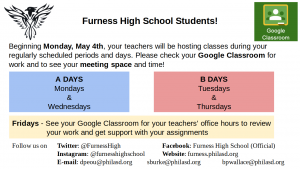 Covid-19 Class Schedule – Horace Furness High School